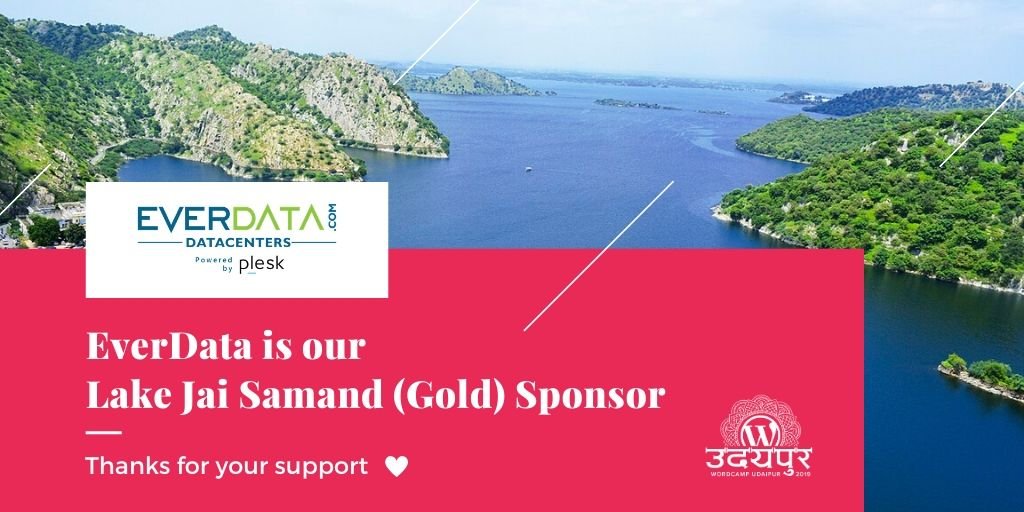 Everdata is our Lake Jai Samand Sponsor (Gold) – WordCamp Udaipur 2019